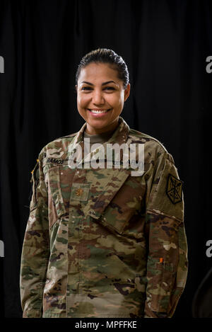 Maj. Stephanie Ramos, a U.S. Army Reserve public affairs officer from ...