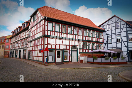 Nordhausen downtown facades in Thuringia of Germany Stock Photo - Alamy