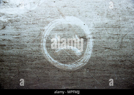 sad smiley on dusty surface of car's hood close up Stock Photo - Alamy