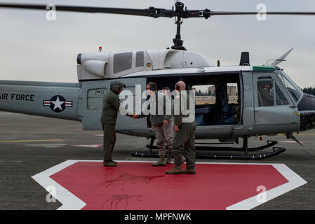 Maj. Gen. Mark Dillon, Pacific Air Forces vice commander, looks out ...