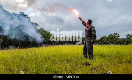 U.S. Air Force Col. Tim Monroe, 25 Attack Group (ATKG) commander speaks ...