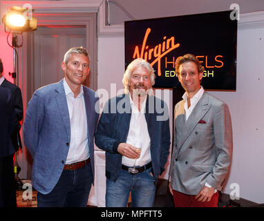 Mark Valentine, Sir Richard Branson and Luigi Gatti Bonati during the Virgin Hotels ...