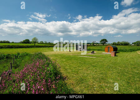 Camping Pods in the grounds of the Hand & Dagger Pub in the Lancashire ...