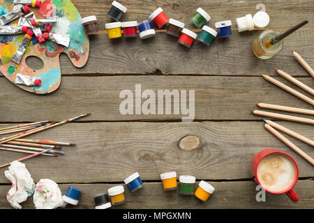 containers with poster paints Stock Photo - Alamy