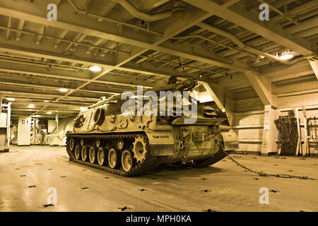 The M88A2 Hercules recovery vehicle on display at the MCAS Cherry Stock ...