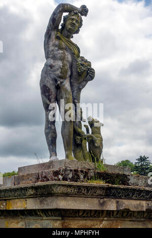 Bacchus, the Roman god of wine, is depicted in this artwork ...