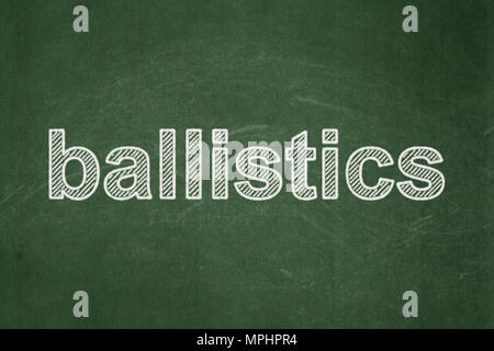 Science concept: Ballistics on chalkboard background Stock Photo - Alamy