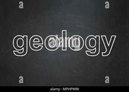Science concept: Geology on chalkboard background Stock Photo - Alamy