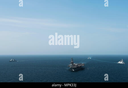 Anti-aircraft frigate Forbin of the French Navy in exercises Stock ...