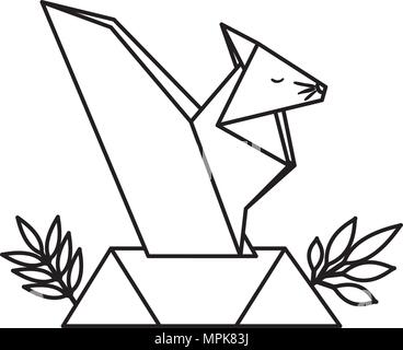 chipmunk origami paper in the field Stock Vector Image & Art - Alamy