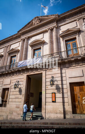 Facade of Casa del Conde San Estoban de Canongo, Plaza Vieja, City of ...
