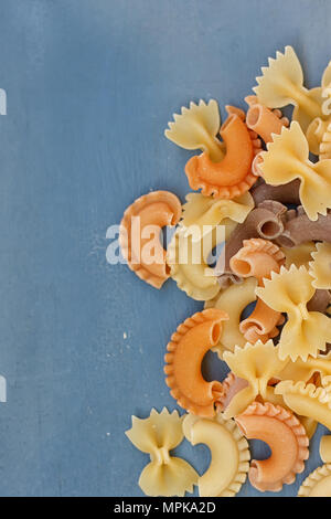 Composition with different tasty uncooked pasta - Italian pasta ...