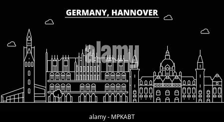 Hanover skyline line art vector illustration Stock Vector Image & Art ...