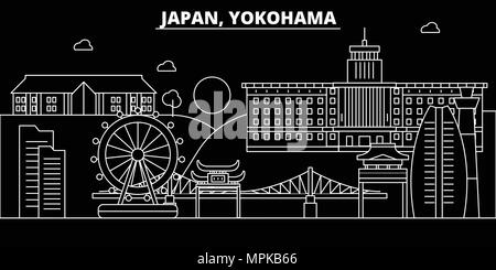 Yokohama skyline line art vector illustration Stock Vector Image & Art ...