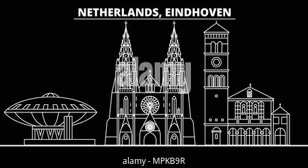 Netherlands, Eindhoven flat landmarks vector illustration. Netherlands ...