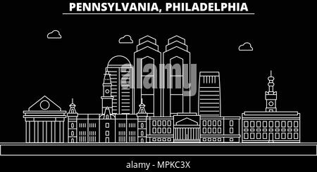 Vector illustration of the famous Philadelphia streets and avenues road ...