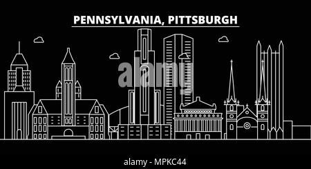 Urban vector city map of Pittsburgh, Pennsylvania, United States of ...