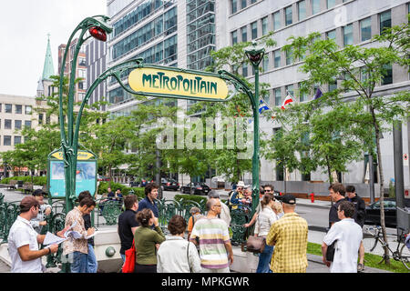 Subway in square Victoria, Montreal Stock Photo - Alamy