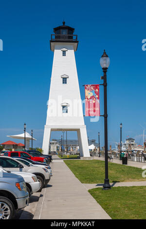 USA Mississippi Lighthouse at Jones Park Marina in Gulfport MS Gulf ...