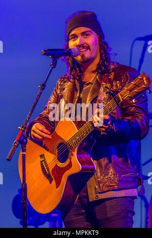 Christian singer Jordan Feliz on stage during Bid Daddy Weave concert ...