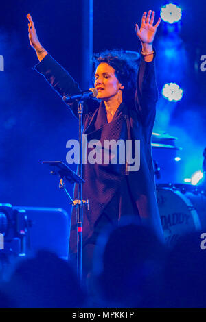 Christian singer Plumb on stage during Bid Daddy Weave concert at Jones ...