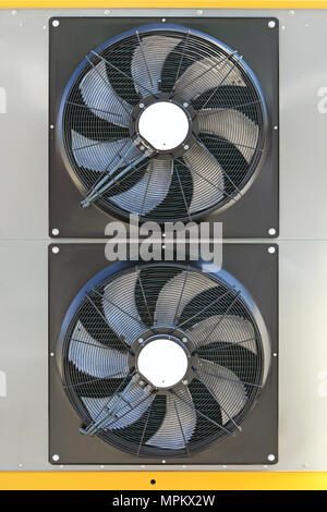 Two Cooling Fans at Industrial Equipment Stock Photo - Alamy