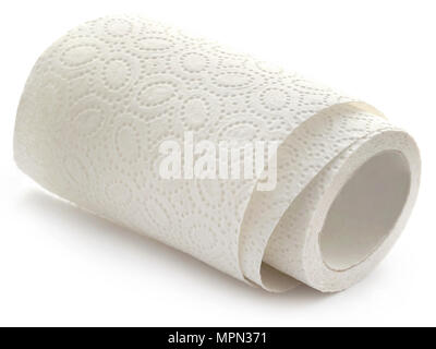 Tissue roll isolated over white background Stock Photo - Alamy