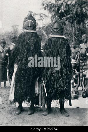 SIERRA LEONE West Africa Masked Kaka Devil secret society initiate ...