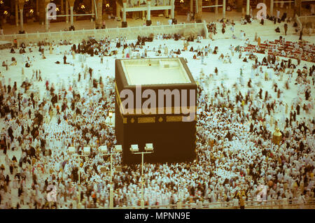Prayer and Tawaf - circumambulation - of Muslims Around AlKaaba in ...