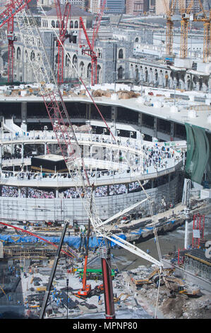 Construction of Al-Masjid Al-Haram Around Al Kaaba in Mecca, Saudi ...