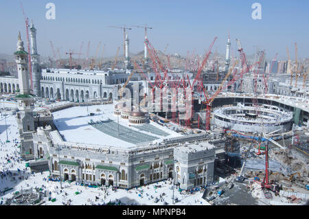 Construction of Al-Masjid Al-Haram Around Al Kaaba in Mecca, Saudi ...