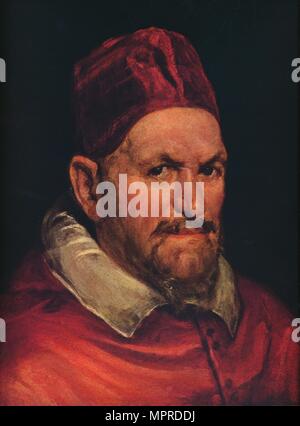 Diego Velázquez, portrait painting, Pope Innocent X (1574-1655), circa ...
