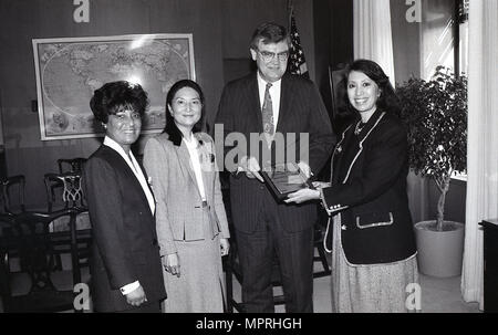 Admin. Atwood presenting general award - Woman receiving award Stock ...