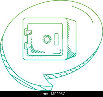 line strong box inside chat bubble message Stock Vector Image & Art - Alamy