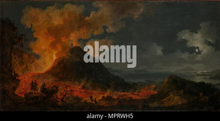 The Eruption of Vesuvius, landscape painting by Pierre-Jacques Volaire ...