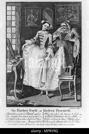The harlots nurse, or modern procuress Boitard sculpt.. British Cartoon ...