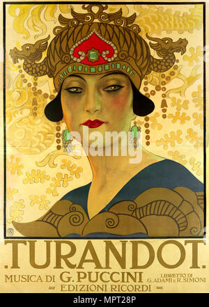 TURANDOT Poster for the opera by Giacomo Puccini Stock Photo - Alamy