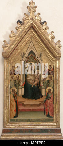 Bernardo Daddi The Virgin Mary With Saints Thomas Aquinas And Paul