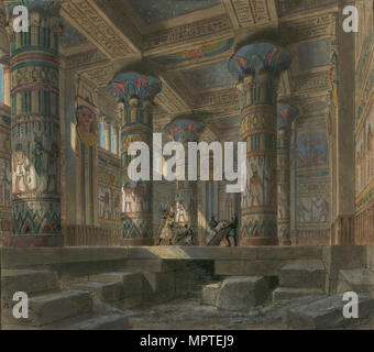 Set design for the Opera Aida by Giuseppe Verdi, Théâtre de l'Opéra ...