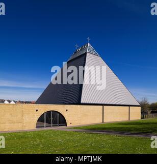St Bede's Catholic church Basingstoke with altar and illuminated ...