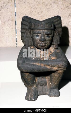 Seated stone figure of Xiuhtecuhtli: Aztec, AD 1325-1521, from Mexico ...