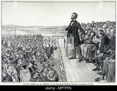Abraham Lincoln's Gettysburg address 1863 Stock Photo - Alamy
