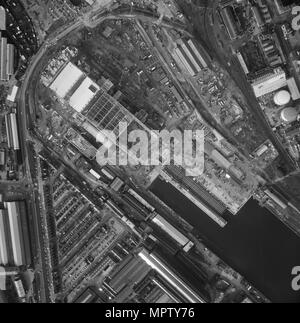 Shipbuilding Barrow in Furness 1980s UK. Vickers Shipbuilding and ...