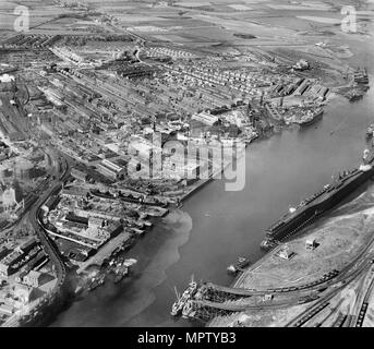 Aerial photograph of Blyth, Northumberland Stock Photo - Alamy
