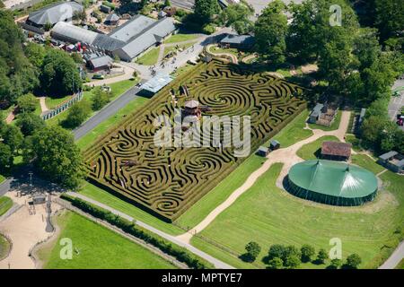 Aerial view of Longleat maze Stock Photo - Alamy