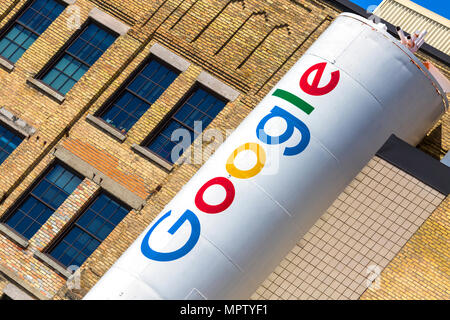 Sign Logo of Google at the Breithaupt Block, Kitchener Ontario, Canada ...