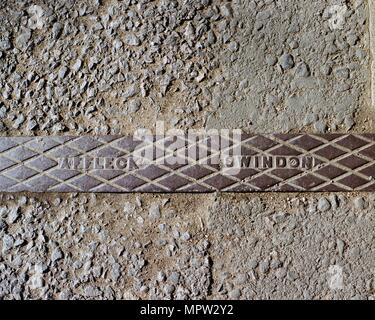 Metal cover for a rainwater drain Stock Photo - Alamy