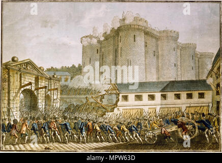 The Storming of the Bastille, French Revolution painting by Henry ...