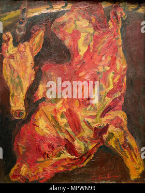Chaim Soutine, Carcass of Beef, still life painting in oil on canvas ...