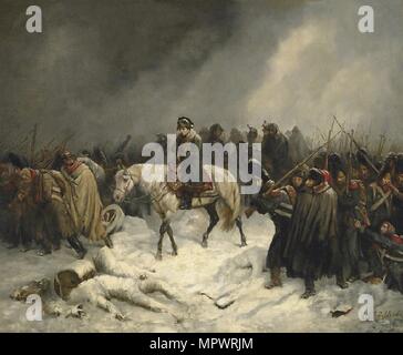 Napoleon's campaign in Russian winter. Museum: PRIVATE COLLECTION Stock ...